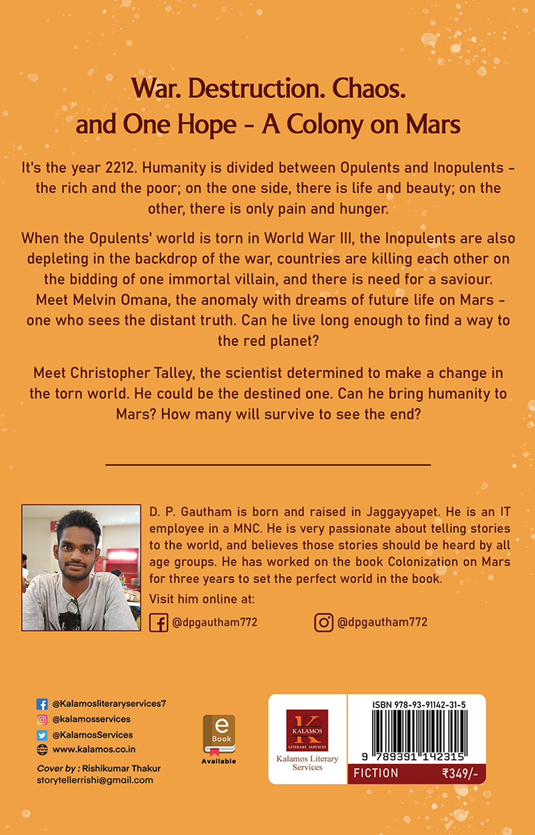 Colonization on Mars » By D P Gautham » Fiction » Kalamos Literary Services